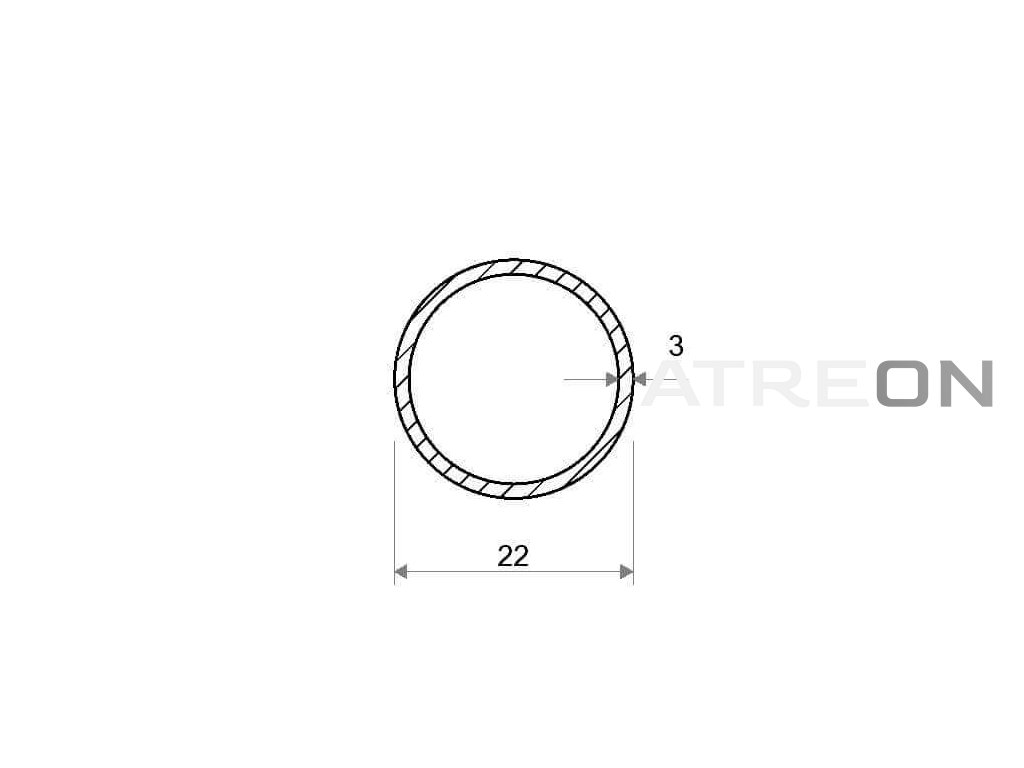 Trubka bezošvá presná 22x3 z kategórie Oceľové rúry – SKLADOM | ATREON.sk