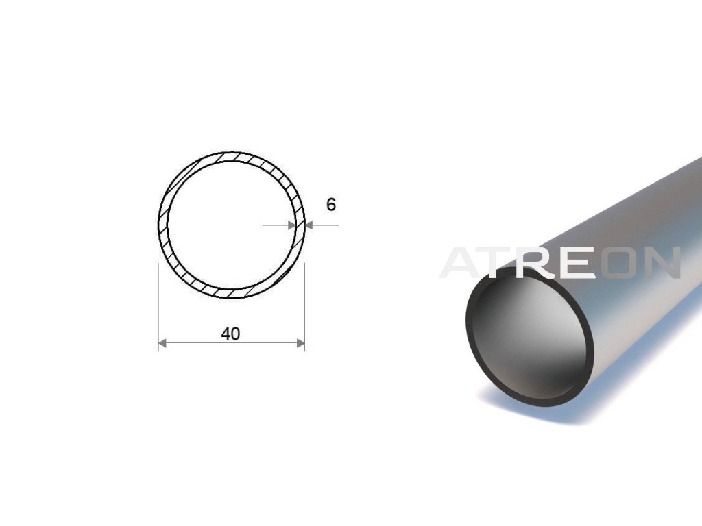 Trubka bezošvá presná 40x6 z kategórie Oceľové rúry – SKLADOM | ATREON.sk